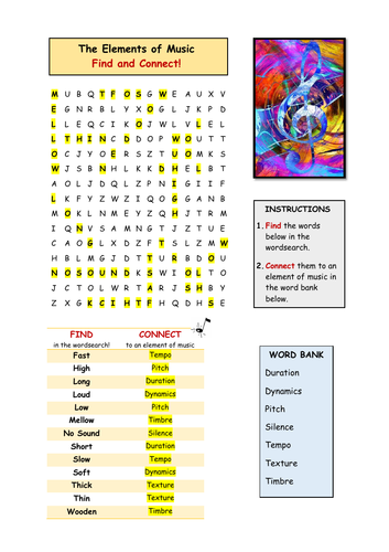Elements of Music - Spot the Musical Elements! | Teaching Resources