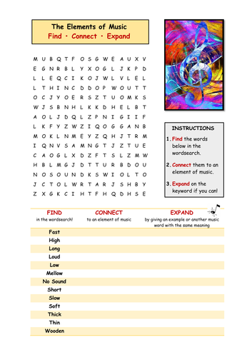 Elements of Music - Activity Pack Plus (8 varied activities) | Teaching ...