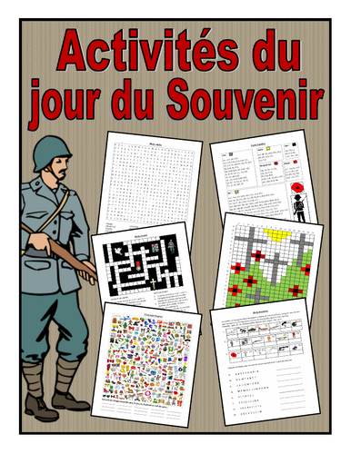 French Remembrance Day Activities | Teaching Resources