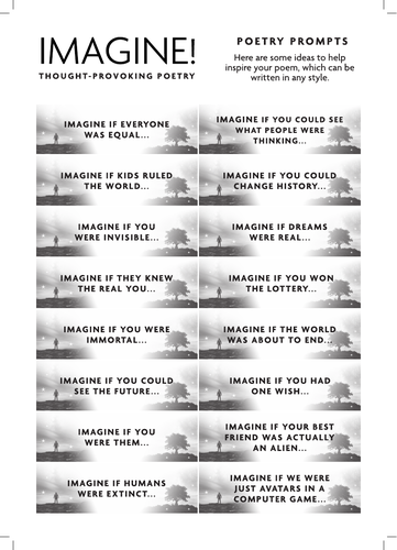 Imagine! Poetry Writing Activity & Lesson Plan | Teaching Resources