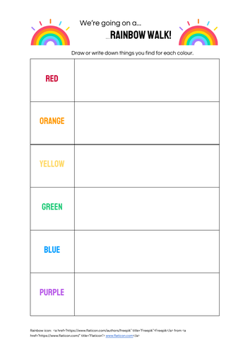 KS1/2 Rainbow Walk Mindfulness Lesson on Awareness of our Surroundings ...