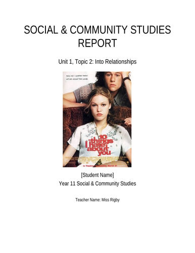 Social and Community Studies - Into Relationships unit - How to make a ...