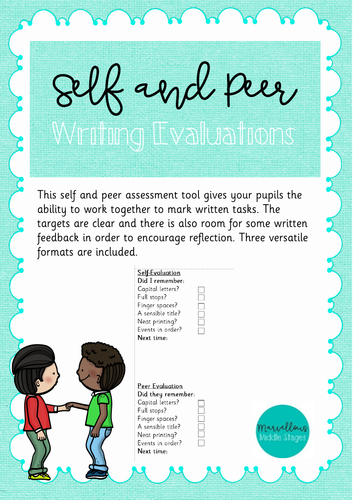 Self and Peer Writing Assessment | Teaching Resources