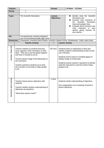 Inventions of the Scientific Revolution | Teaching Resources
