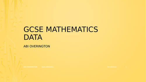 GCSE Maths Data Topic | Teaching Resources
