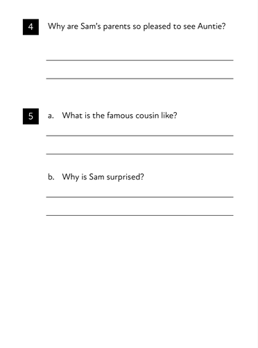 Reading Comprehension 'The Famous Cousin From The Country' (4-8 years ...