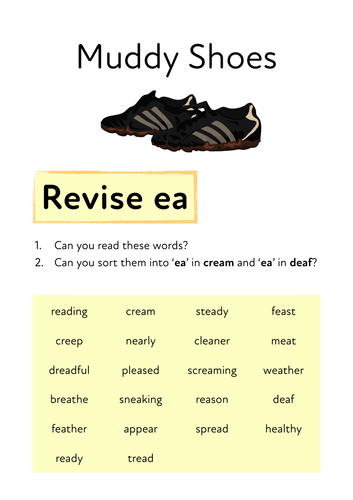Reading Comprehension 'Muddy Shoes' (4-8 years) | Teaching Resources