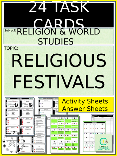 Religious Festivals Task Cards | Teaching Resources