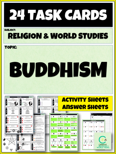 Buddhism Task Cards | Teaching Resources