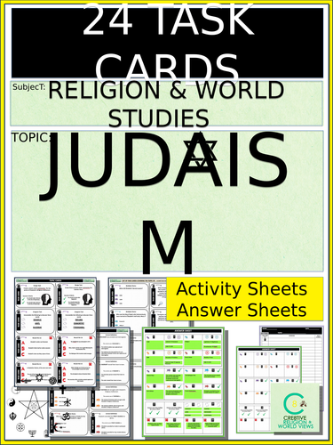 Judaism Revision Task Cards | Teaching Resources