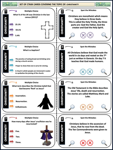 Christianity Task Cards | Teaching Resources