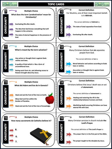 Christianity Task Cards | Teaching Resources