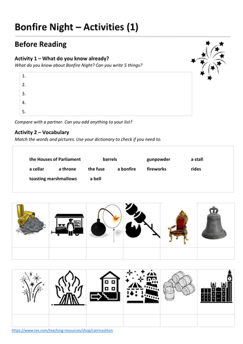 Bonfire Night Pack - ESOL Entry 3 EAL ESL B1 | Teaching Resources