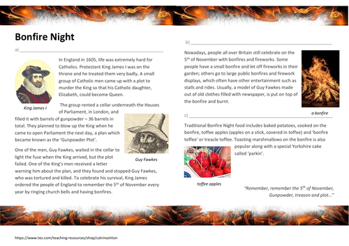 Bonfire Night Pack - ESOL Entry 3 EAL ESL B1 | Teaching Resources