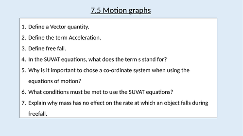 A level Physics (7.5) Motion graphs - Kinematics - (On the move ...