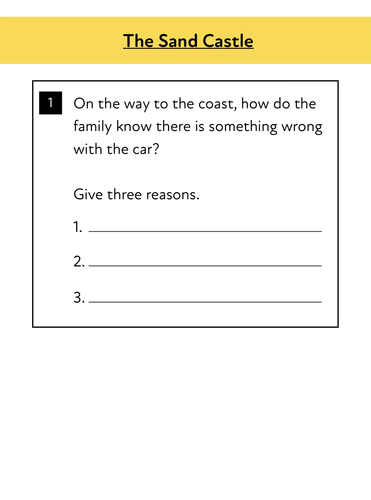 Reading Comprehension 'The Sand Castle’ (4-8 years) | Teaching Resources