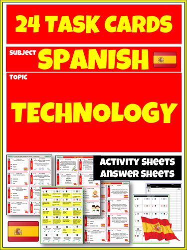 Technology - Spanish MFL Task Cards | Teaching Resources