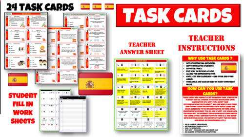 Technology - Spanish MFL Task Cards | Teaching Resources