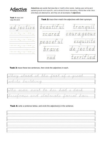 Handwriting grammar sheets | Teaching Resources