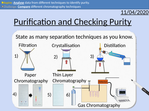 GCSE OCR Chemistry C2.1 Purity and Separating Mixtures | Teaching Resources