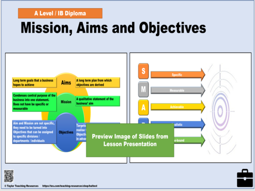 Mission, Aims and Objectives (SMART) - A Level /IB Diploma Business ...