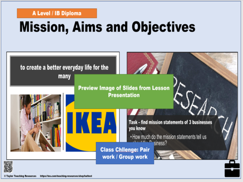 Mission, Aims and Objectives (SMART) - A Level /IB Diploma Business ...