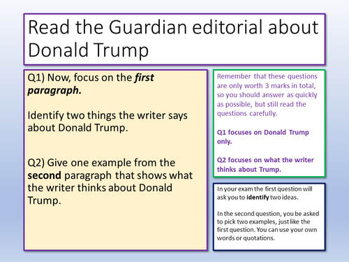 Edexcel English Language Paper 2 | Teaching Resources