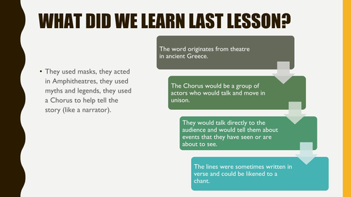 Greek Theatre online or in the classroom - KS3 Year 9 | Teaching Resources