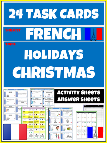 French MFL -Noel Task Cards | Teaching Resources
