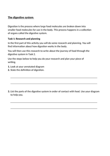 KS3 Digestion (AQA Activate) | Teaching Resources