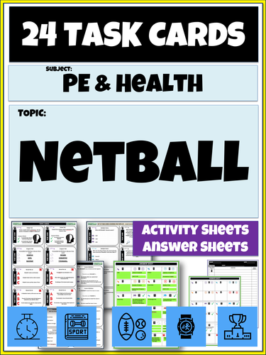 Netball - PE Task cards | Teaching Resources