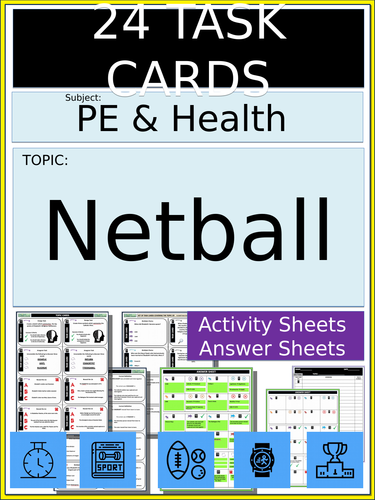 Netball - PE Task cards | Teaching Resources