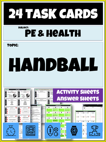 Handball PE Task Cards | Teaching Resources