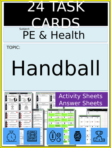 Handball PE Task Cards | Teaching Resources