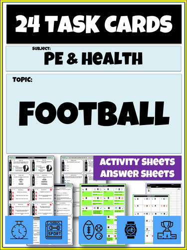 Football PE Task Cards | Teaching Resources