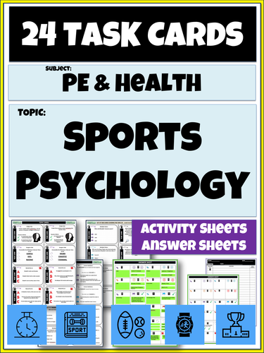 Sports Psychology PE Task Cards | Teaching Resources