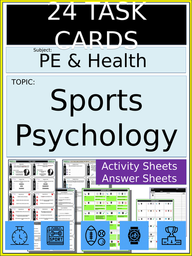 Sports Psychology PE Task Cards | Teaching Resources