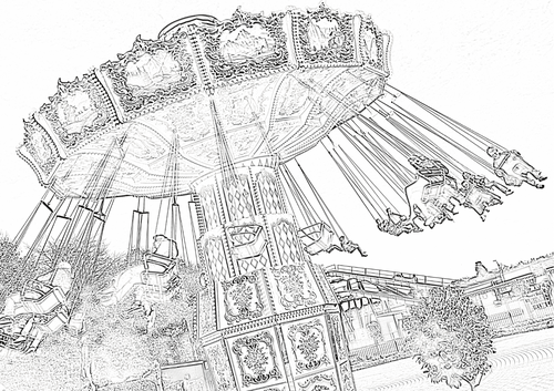 Fairground Art colouring activity | Teaching Resources