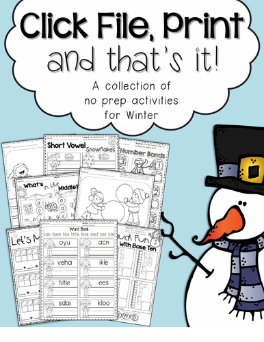 Winter writing and number activities | Teaching Resources