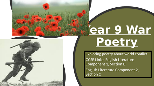 War Poetry Unseen Poems Scheme of Work for Year 9 | Teaching Resources