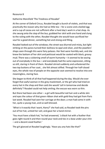 SQA National 5 English: Component 3 Portfolio - Creative Writing Unit ...