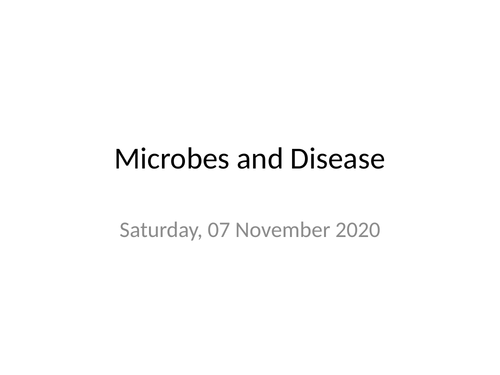 MICROBES AND DISEASE KS3 LESSON PPT AND WORKSHEET | Teaching Resources