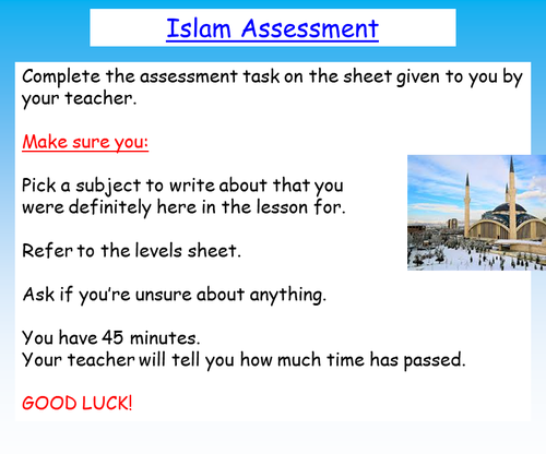 Islam Assessment | Teaching Resources