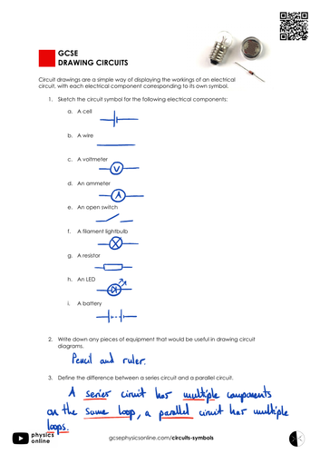 Drawing Circuits - Worksheet | Teaching Resources