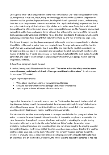 Dickens 'A Christmas Carol' GCSE AQA English Literature bundle | Teaching Resources