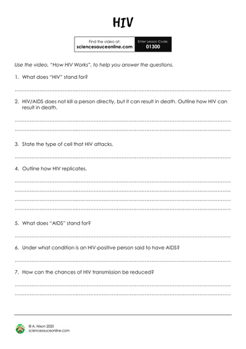 HIV - How It Works [Virtual/Blended] | Teaching Resources