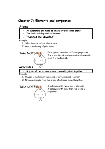 KS3_Secondary 1 checkpoint_worksheet and revision : Element, Atom, and ...