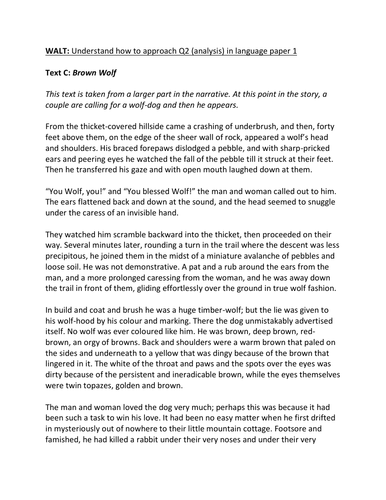 Cambridge IGCSE 0500: Paper 1 Q2 (analysis) - TWO COMPLETE LESSONS ...