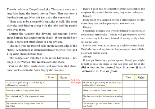 Holes opening whole class guided reading | Teaching Resources