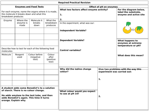 Biology Required Practical Revision | Teaching Resources